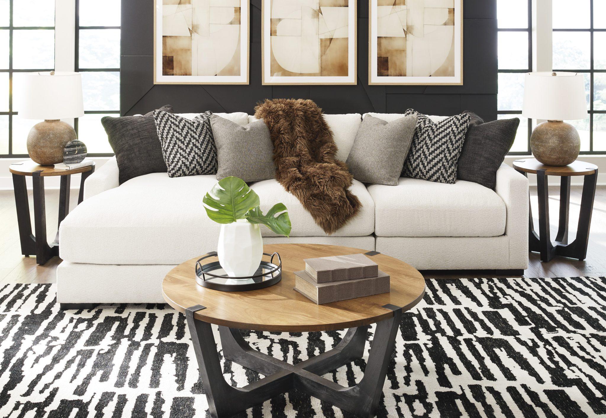 Elissa 3-Piece Corner Lounge Set Vanilla