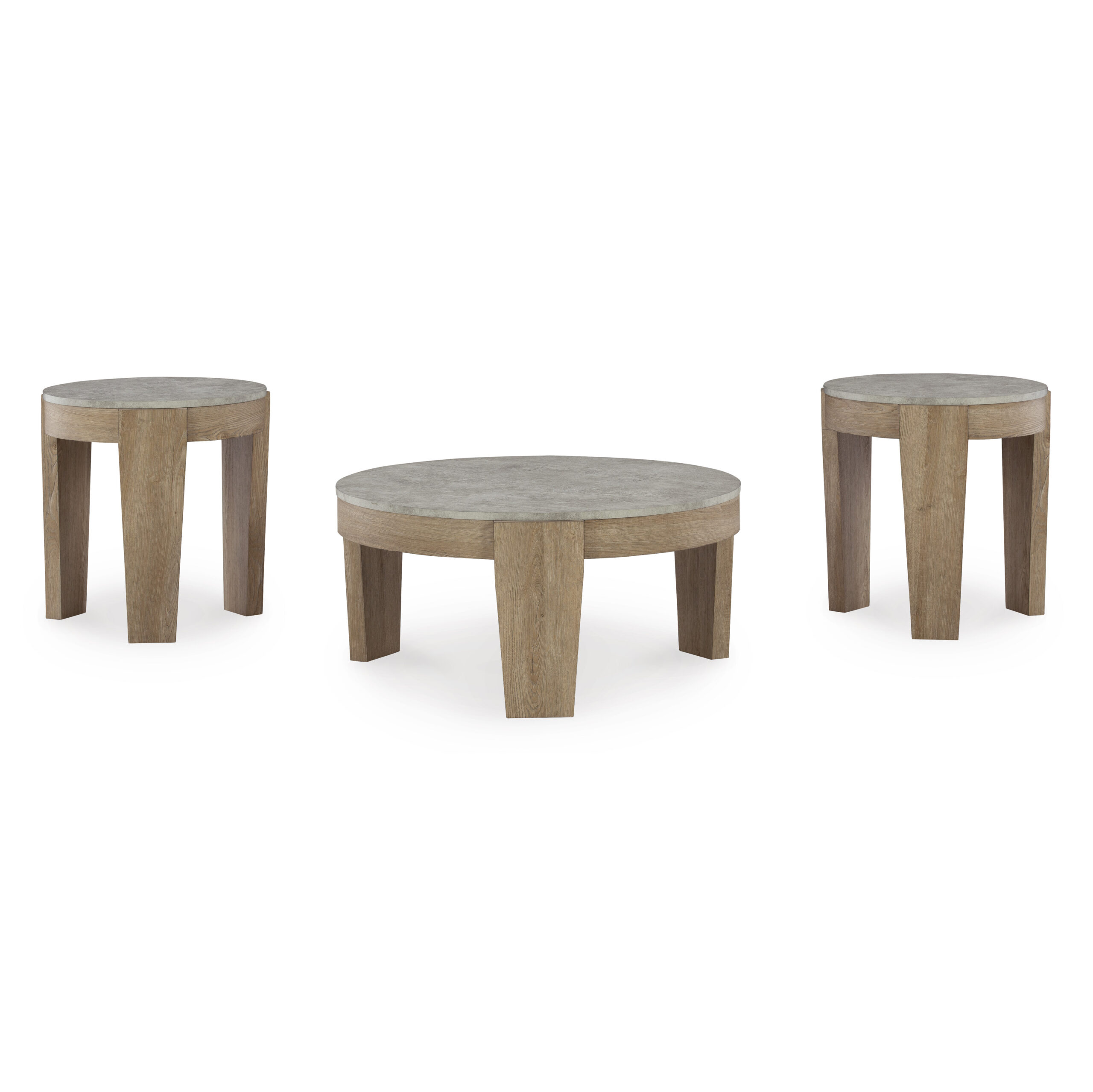 GUYSTONE OCC TABLE SET/3 L/Brown